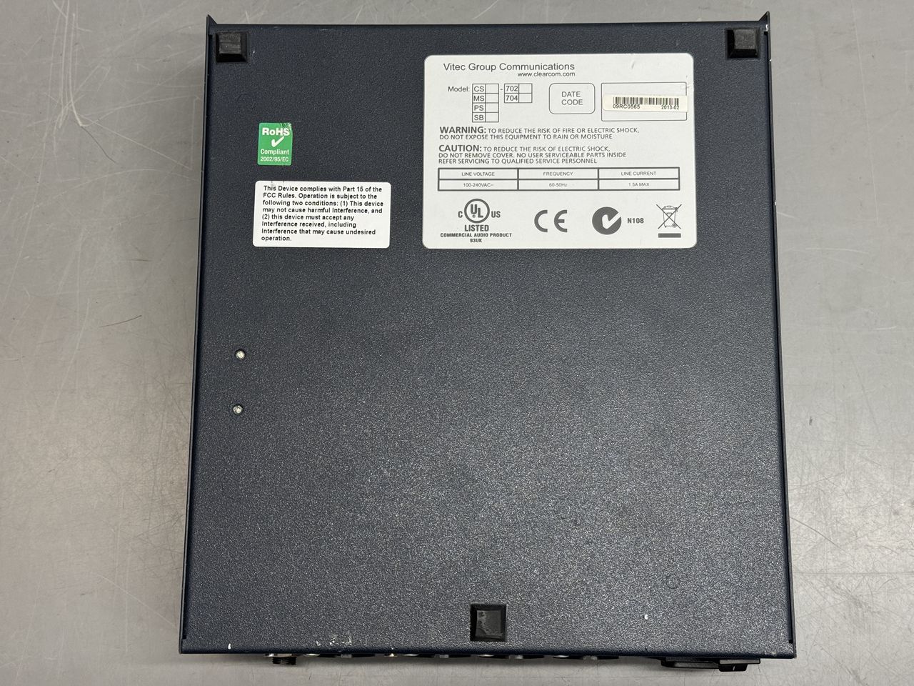 Clear-Com CS-702 2ch ポータブルメインステーション | VIVID Online Shop